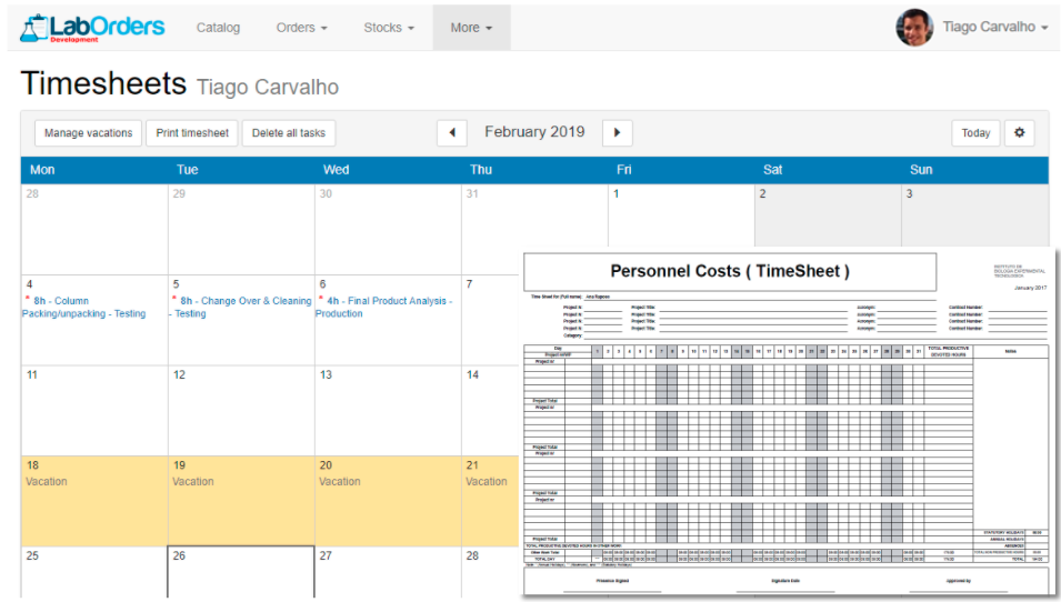 Funcionalidades – LabOrders